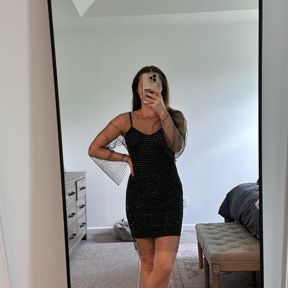 Dresses | Super Cute Mesh Sparkle Dress With Slip | Poshmark